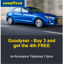 Buy 3 and get the 4th tyre FREE at JAX!